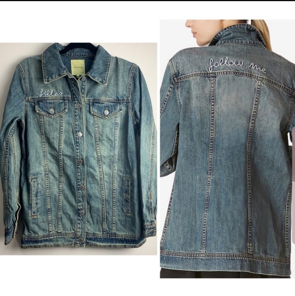 Avec Les Filles | Jackets & Coats | Nwt Avec Les Filles Follow Me Denim ...